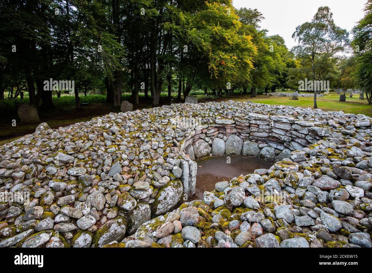 Clava Cairns, a Prehistoric Bronze Age burial complex of standing ...