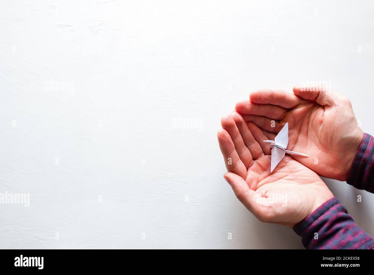 White origami cranes hi-res stock photography and images - Alamy