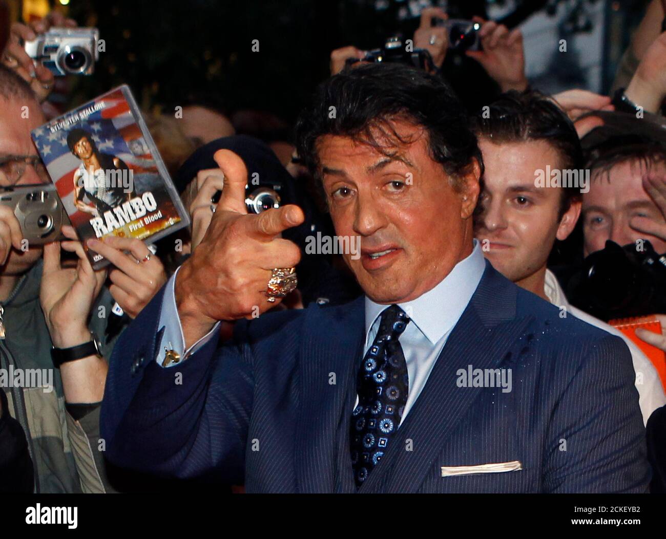 Actor Sylvester Stallone Poses High Resolution Stock Photography and ...