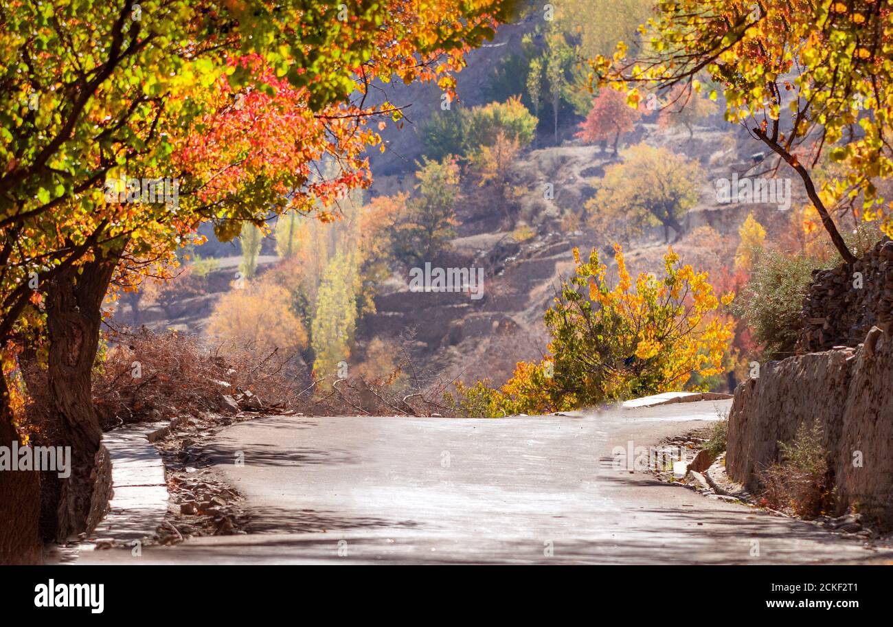 Autumn At Hunza and northern areas of gilgit baltistan , Pakistan Stock ...