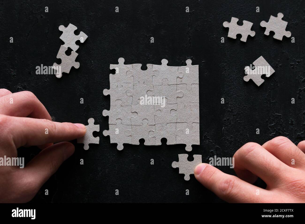 Incomplete jigsaw puzzle man hi-res stock photography and images - Alamy