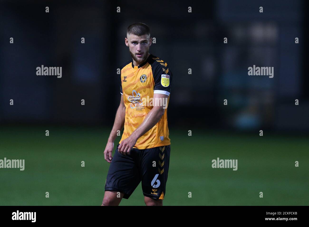 Newport, UK. 15th Sep, 2020. Brandon Cooper of Newport County looks on ...