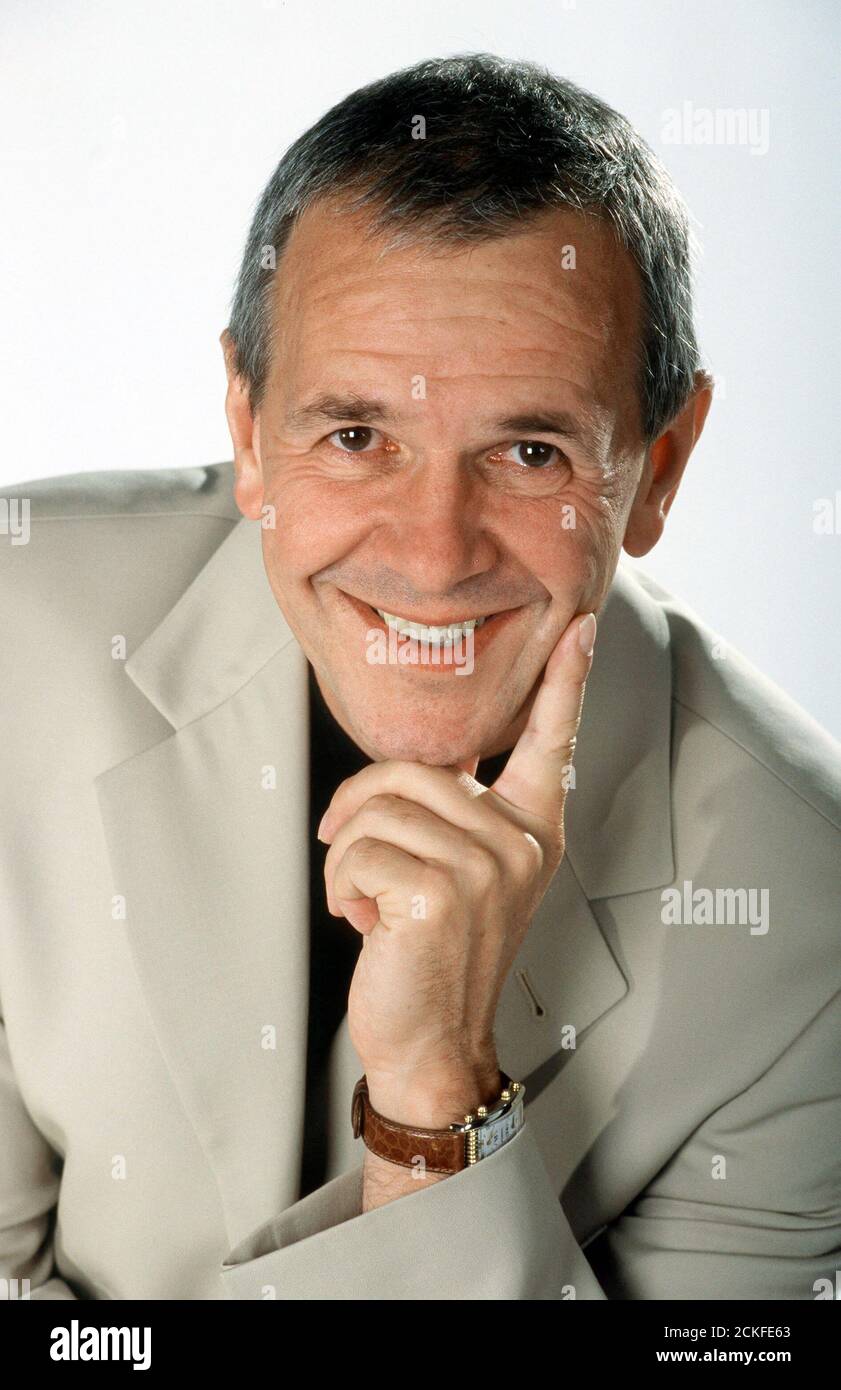 Porträt des Moderator Fritz Egner, Deutschland 1999. Portrait of the ...