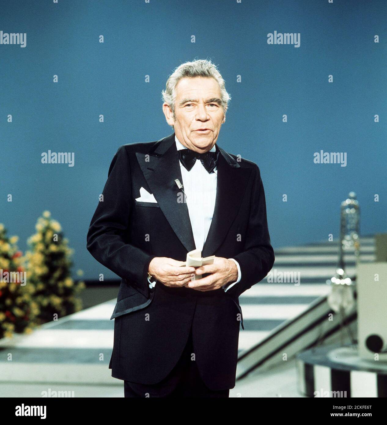 Schauspieler Peter Frankenfeld bei einem Auftritt, Deutschland 1960er ...