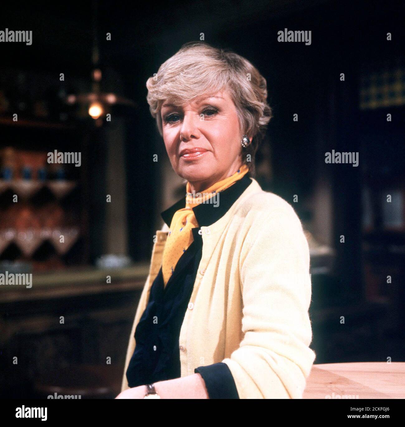 Porträt der deutschen Schauspielerin Maria Sebaldt, um 1990. Portrait ...
