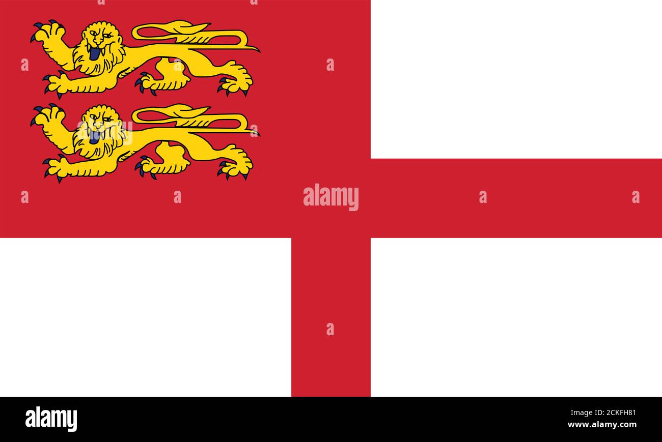 Flag of Sark Stock Photo - Alamy