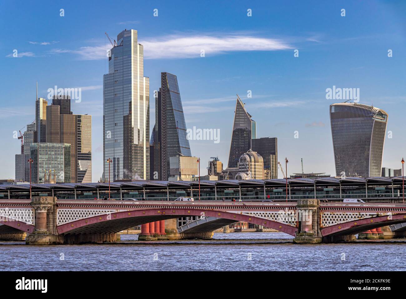 Blackfriars Bridge a road and foot traffic bridge over the River Thames ...