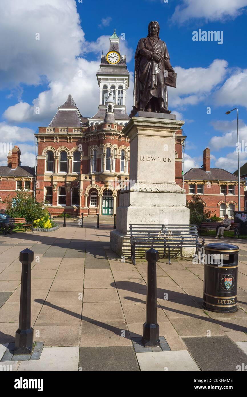Grantham, England, United Kingdom - October 20, 2005: Sir Isaac Newton ...