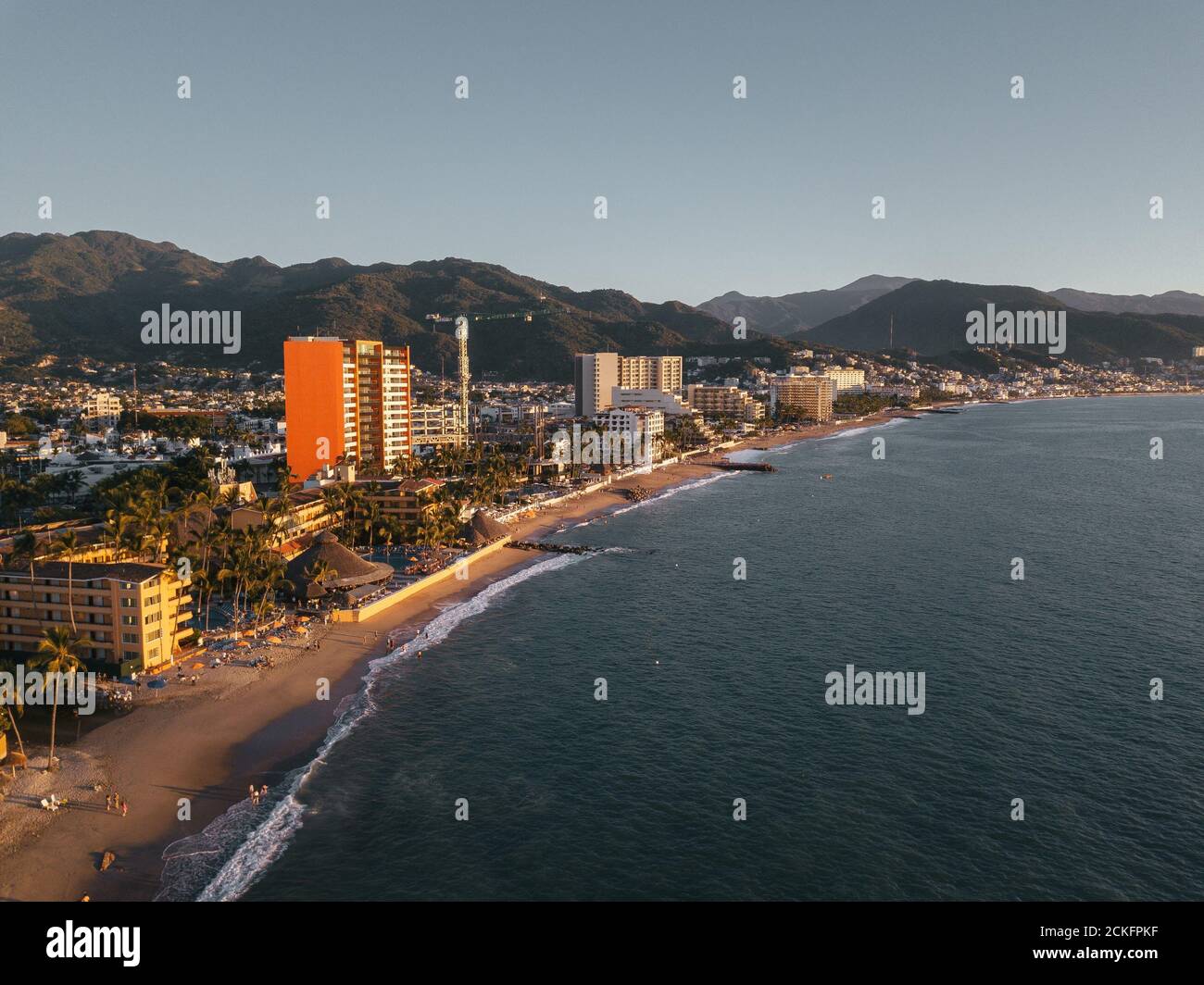 Aerial shot city on beach hi-res stock photography and images - Alamy