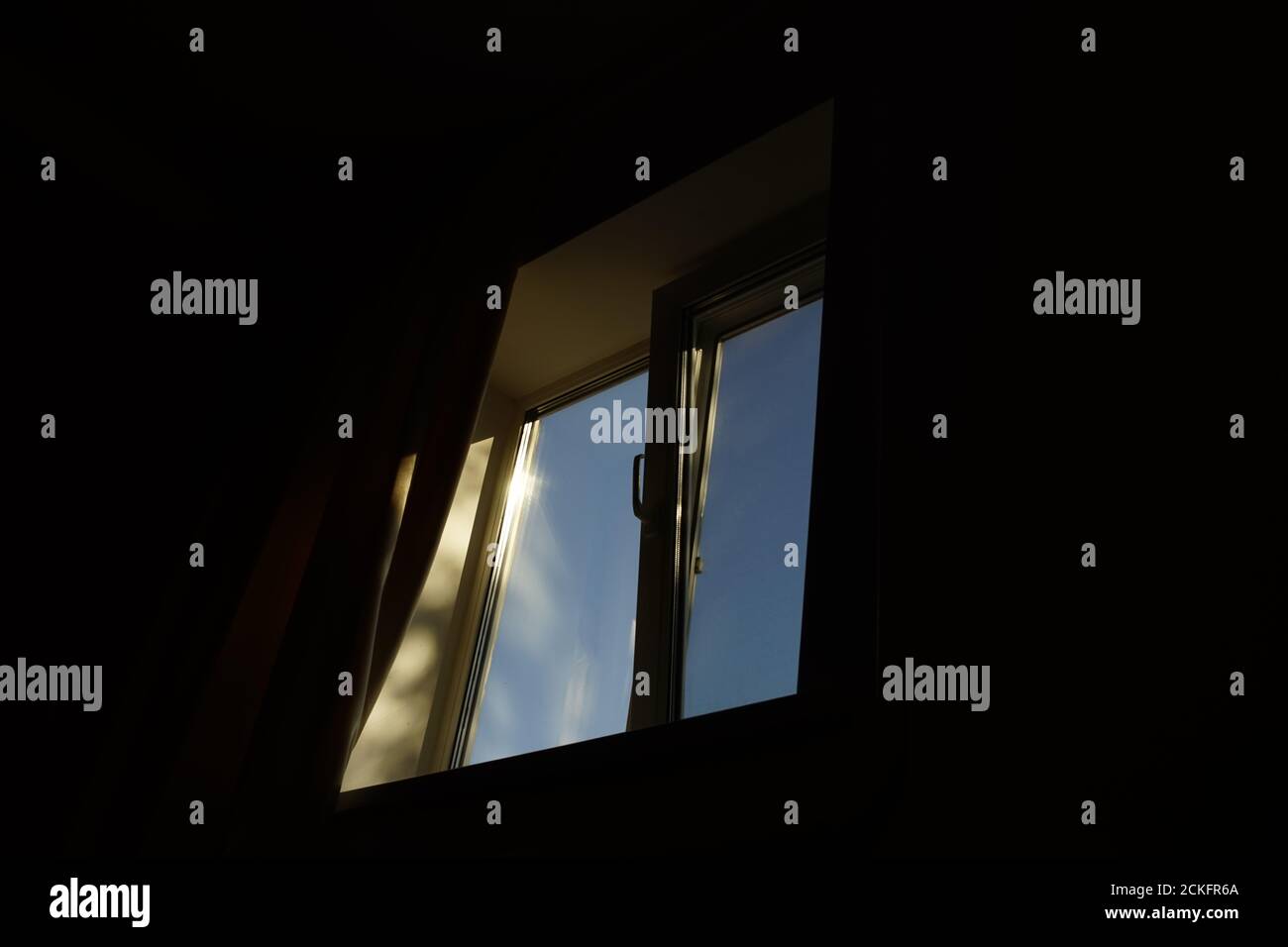 Dark Blue Window Frame High Resolution Stock Photography and Images - Alamy