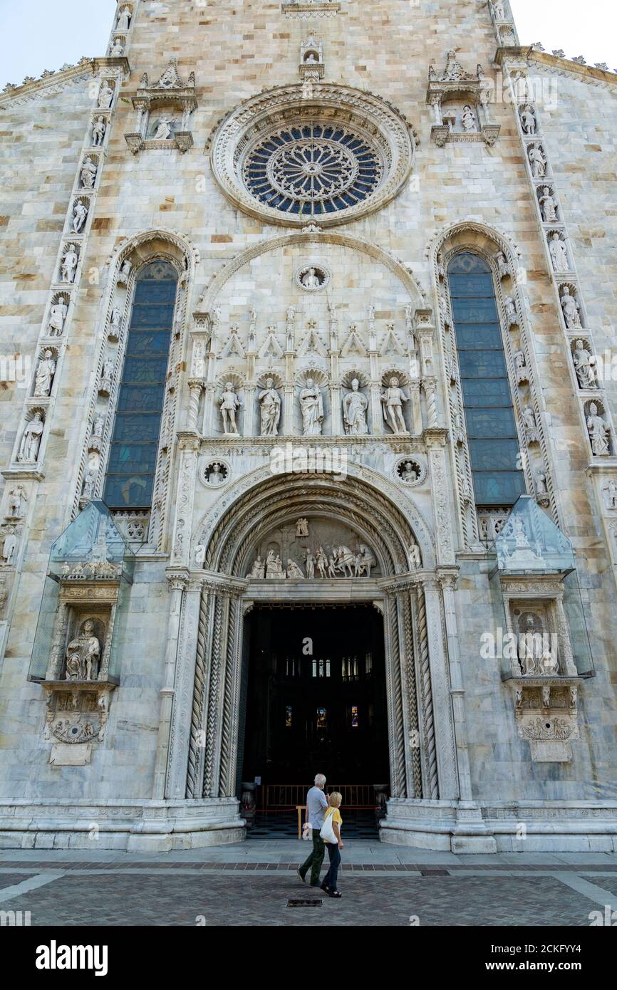 Italy. Lombardy. City of Como. Cathedral of Santa Maria Assunta called ...