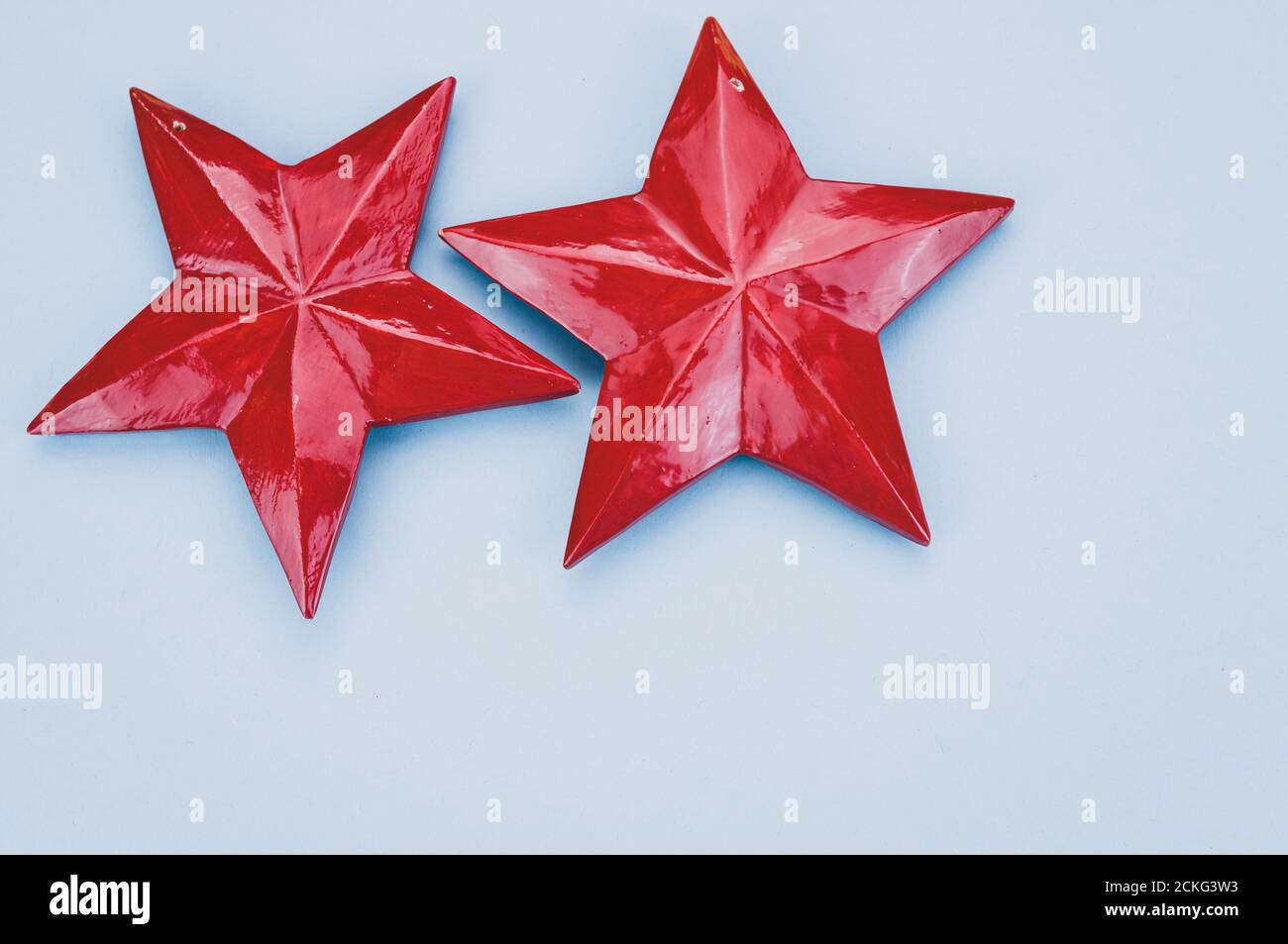 Closeup shot of red star Christmas decorations Stock Photo - Alamy