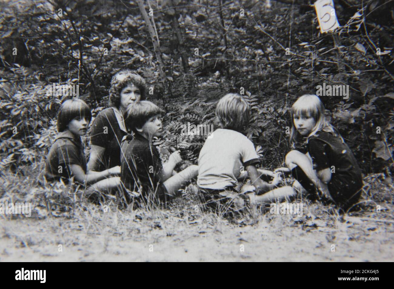 Fine 70s vintage black and white photography of Girl Scouts enjoying ...