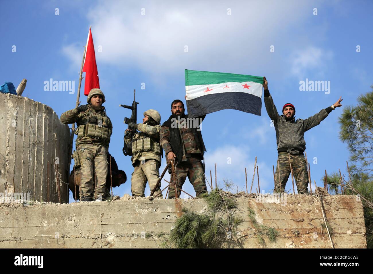 Flags Of Free Syrian Army High Resolution Stock Photography and Images ...