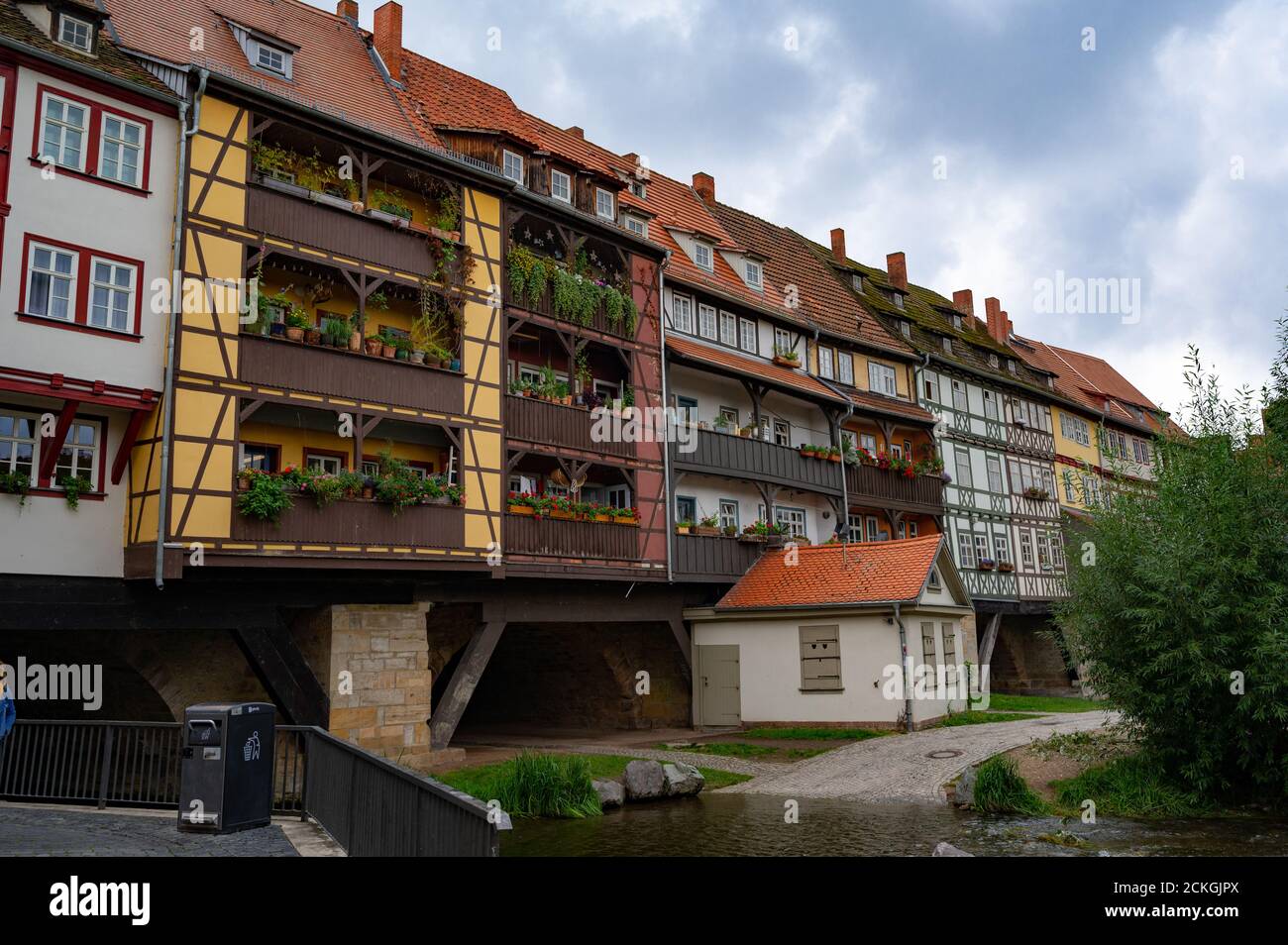 The Krämerbrücke (Merchants' bridge) is a medieval arch bridge in ...