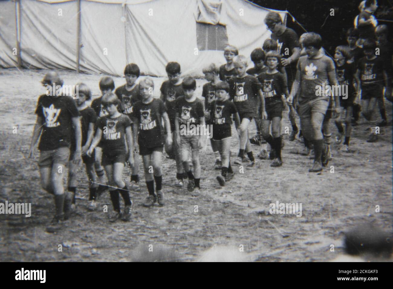 Fine 70s vintage black and white photography of boys having fun at boy ...