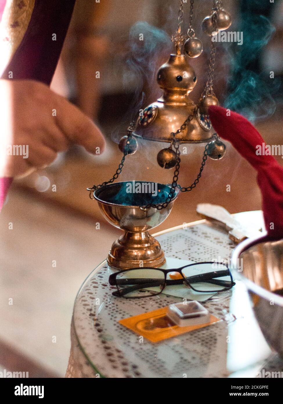 Orthodox chandeliers hi-res stock photography and images - Alamy