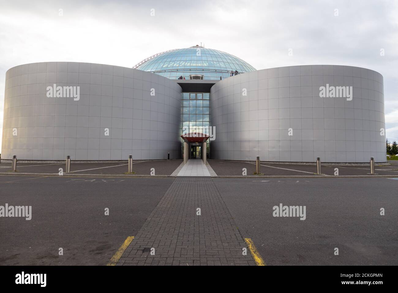Reykjavik, Iceland- 27 August 2015: View of Perlan, hot water tank ...