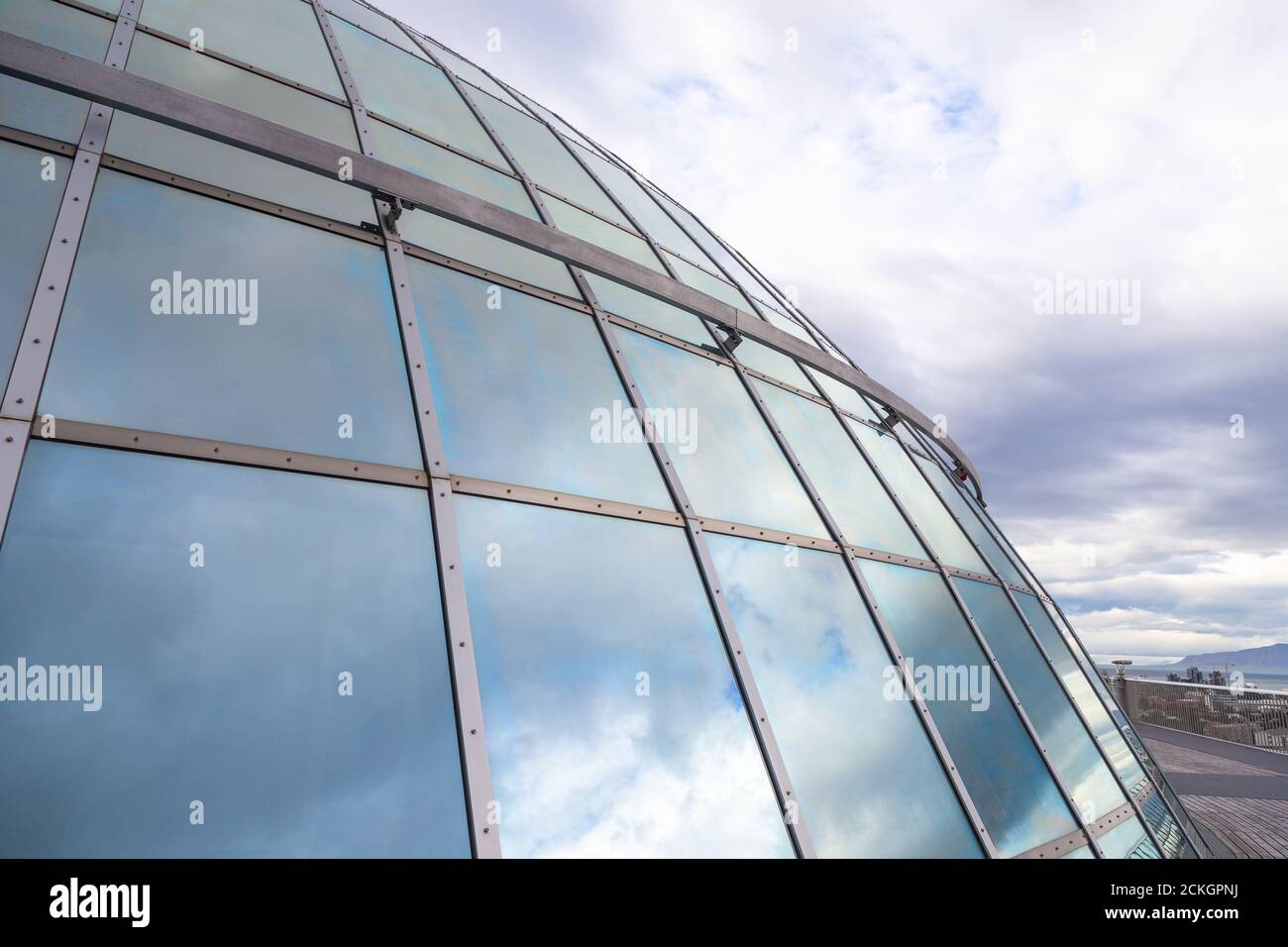 Reykjavik, Iceland- 27 August 2015: View of Perlan, hot water tank ...