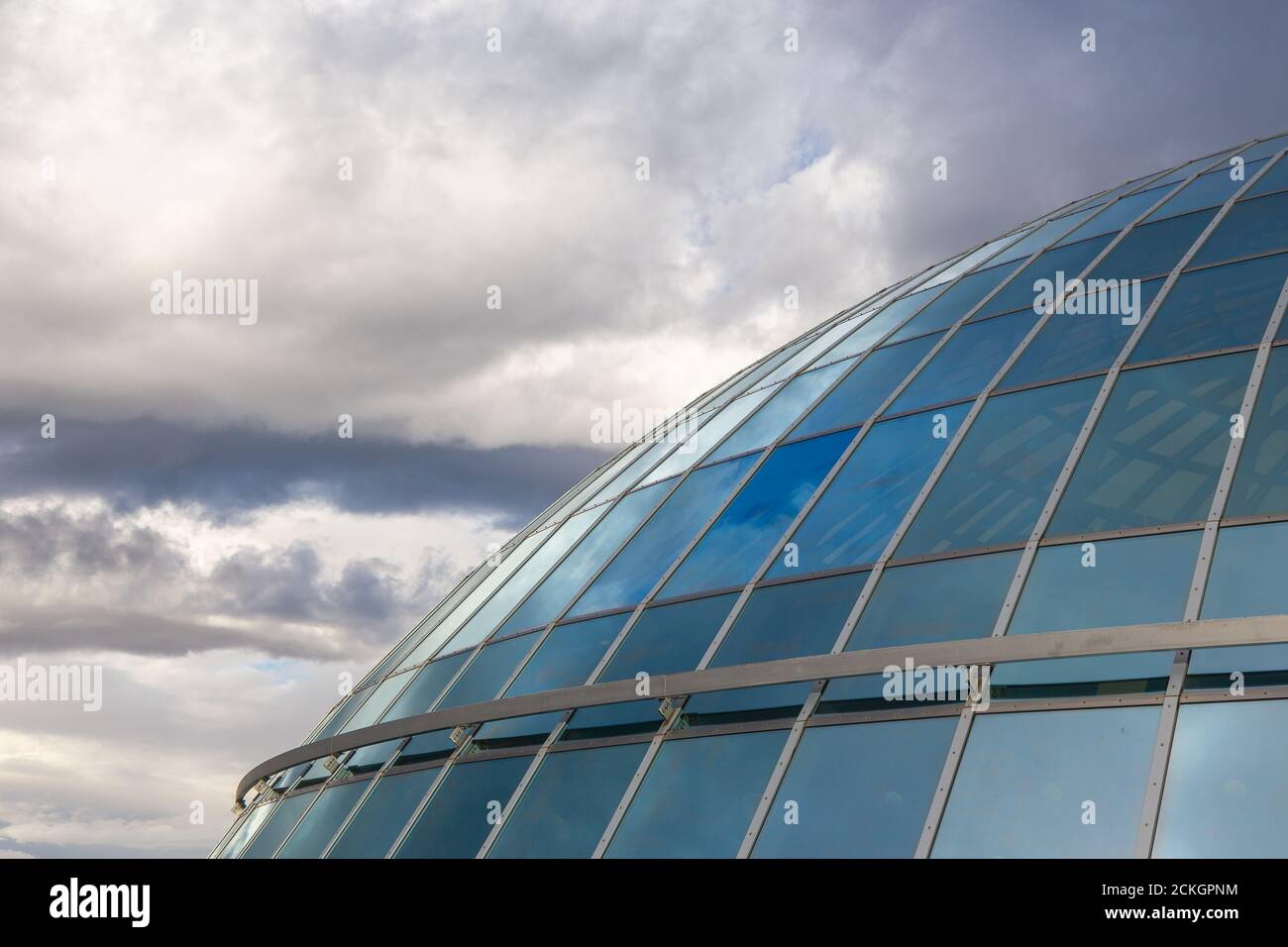 Reykjavik, Iceland- 27 August 2015: View of Perlan, hot water tank ...