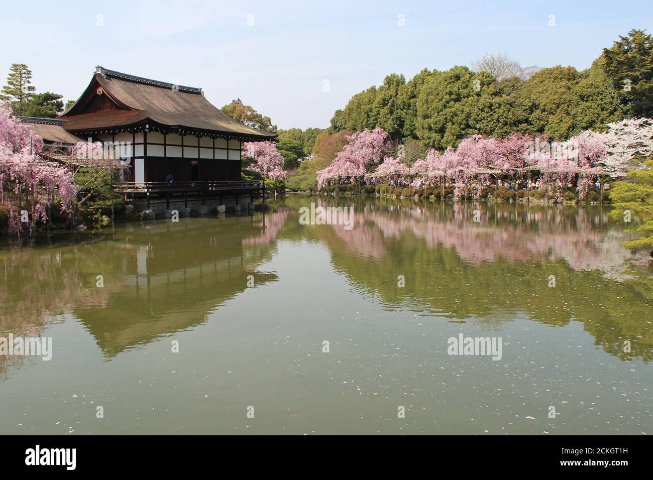 garden of a shinto temple (heian) in kyoto (japan Stock Photo - Alamy