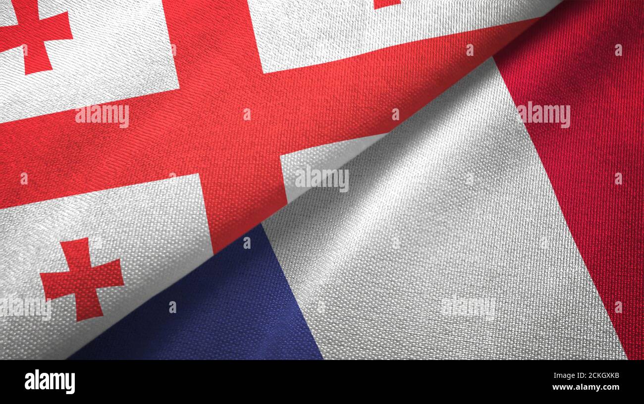 Georgia france two flags hi-res stock photography and images - Alamy