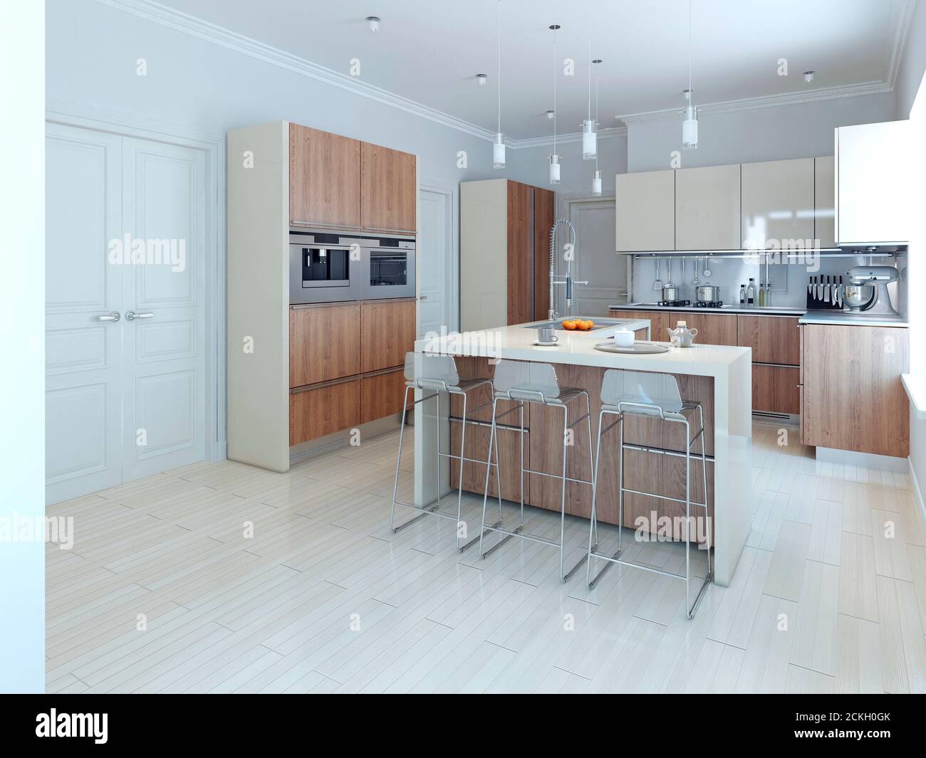 Kitchen island sink oven gas hi-res stock photography and images - Alamy