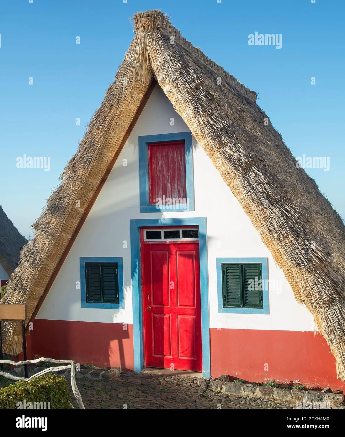 Traditional famous rural houses in Santana, Madeira island, Portugal ...