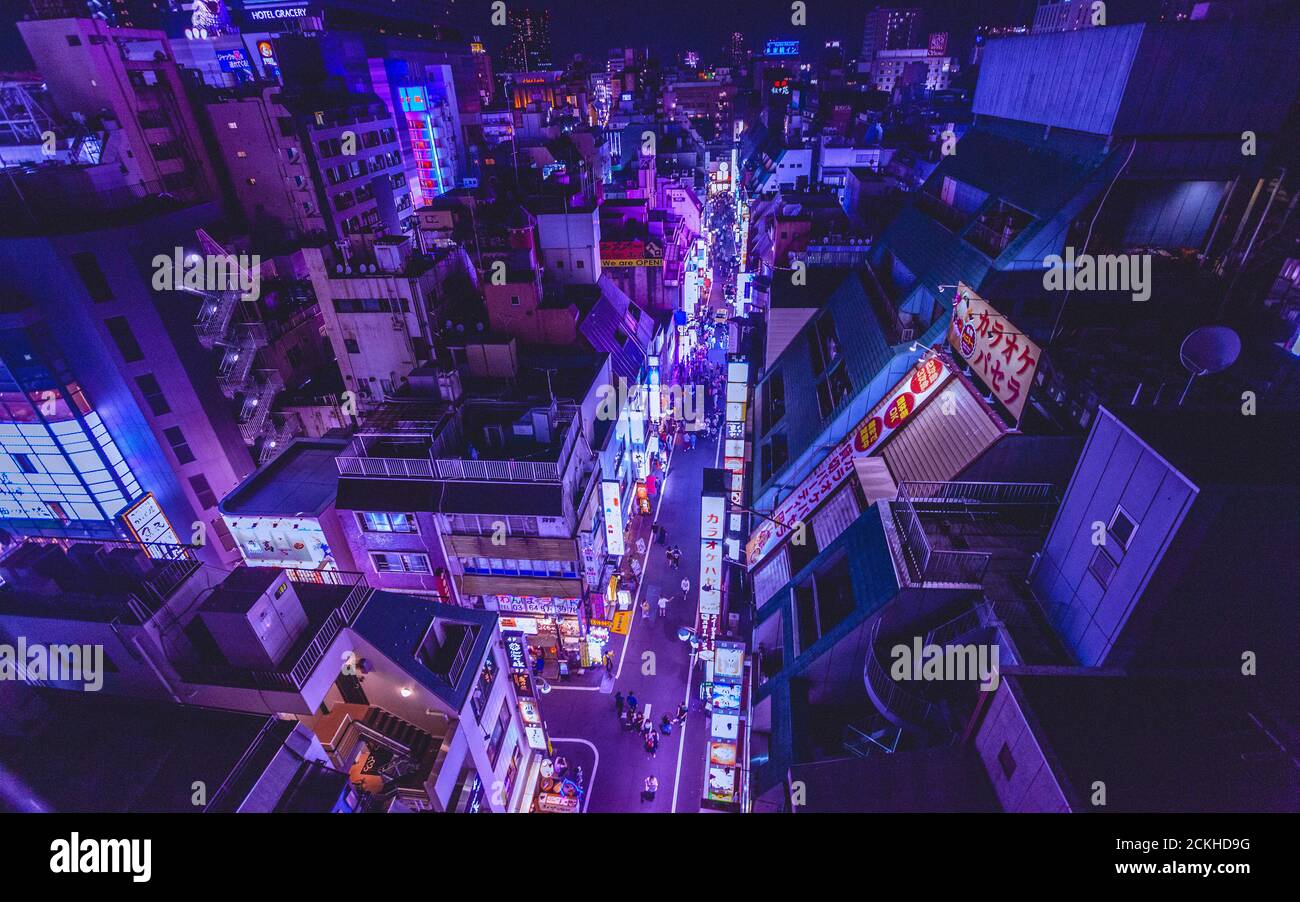 Beautiful shot of Tokyo Japan night time Stock Photo - Alamy