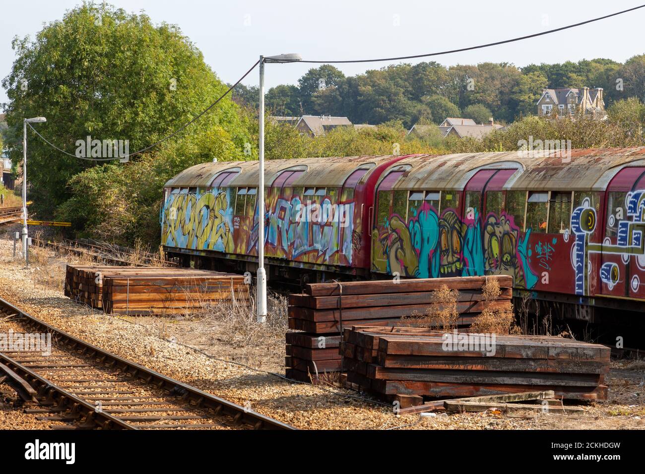 Graffiti on tube carriage hi-res stock photography and images - Alamy