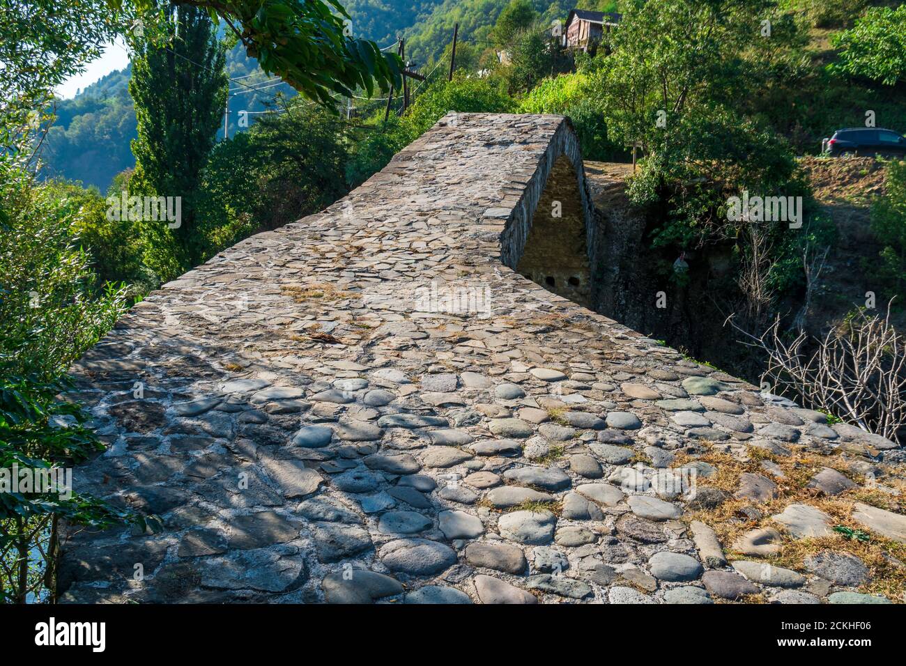 The stone arch bridge over the Ajaristskali river, Dandalo bridge ...