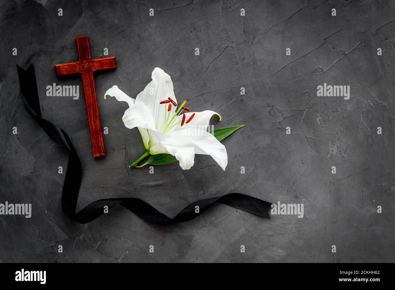 Black Ribbon With Cross