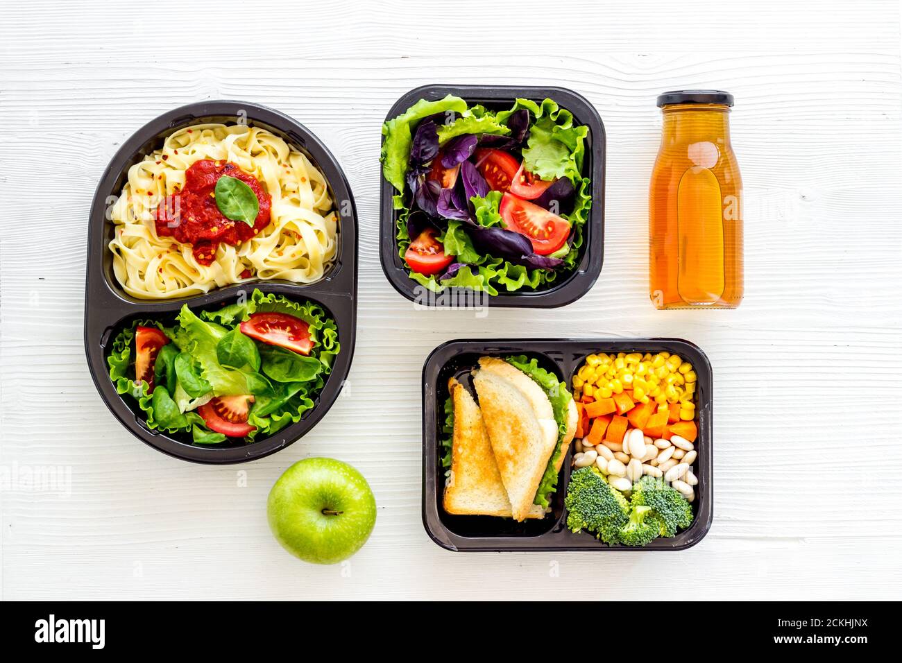 Restaurant food delivery. Take away lunch in boxes Stock Photo - Alamy