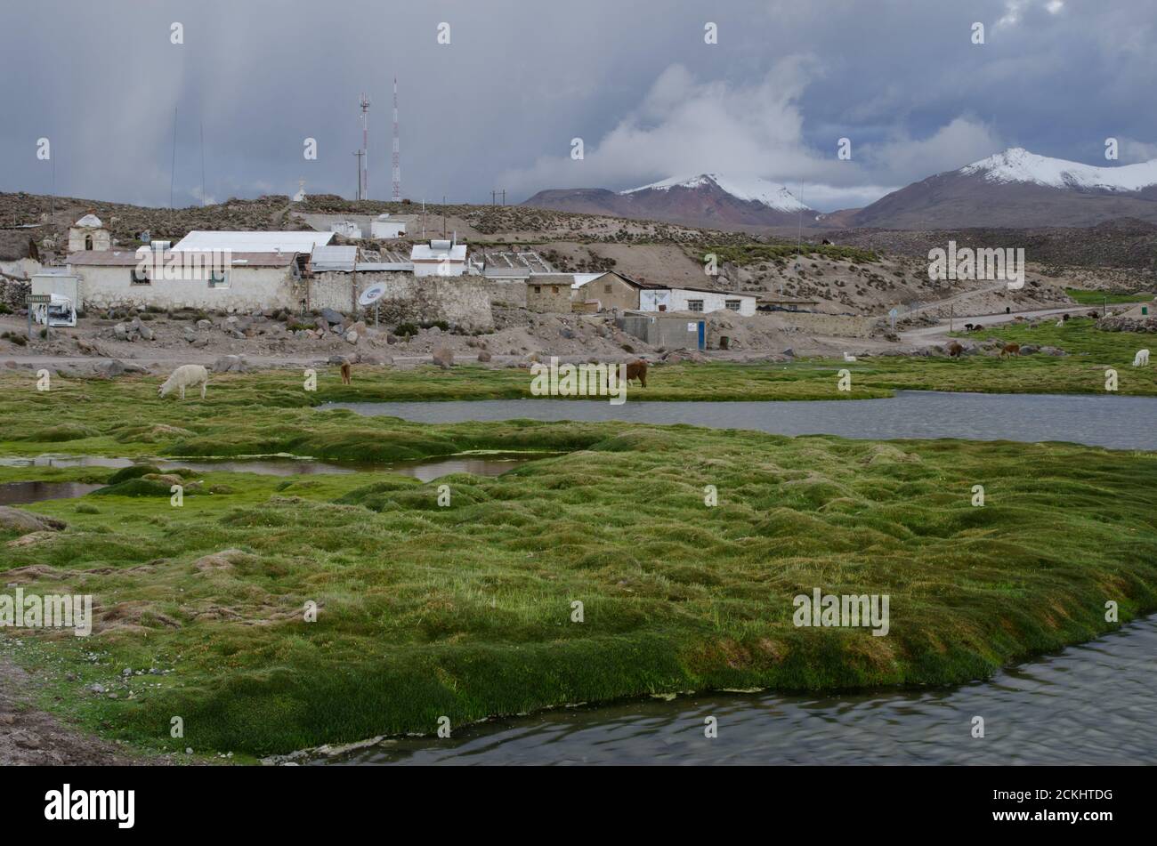 Village of Parinacota in Lauca National Park. Arica y Parinacota Region ...