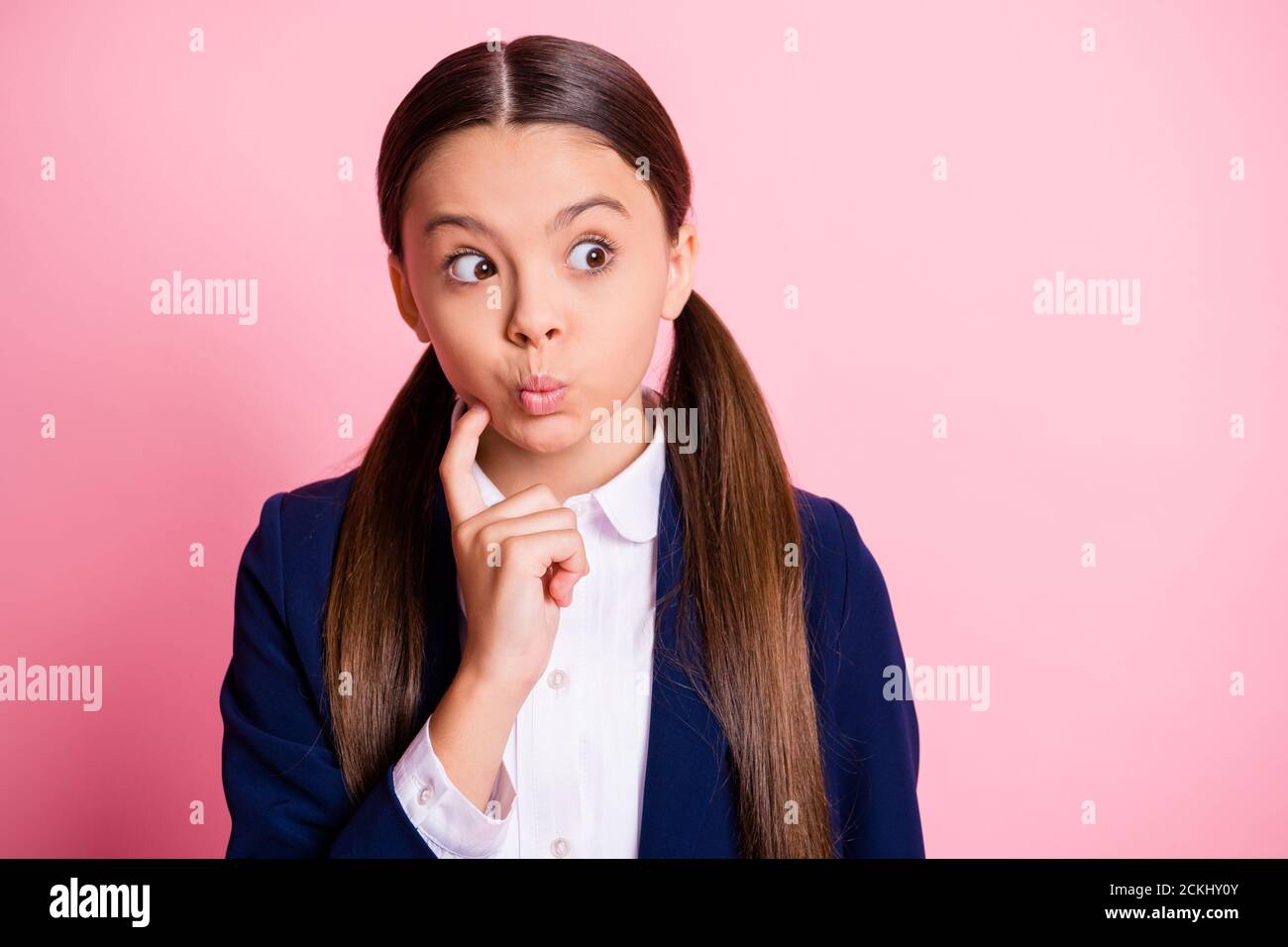 Close Up Portrait Of Her She Nice Attractive Lovely Intellectual Brainy