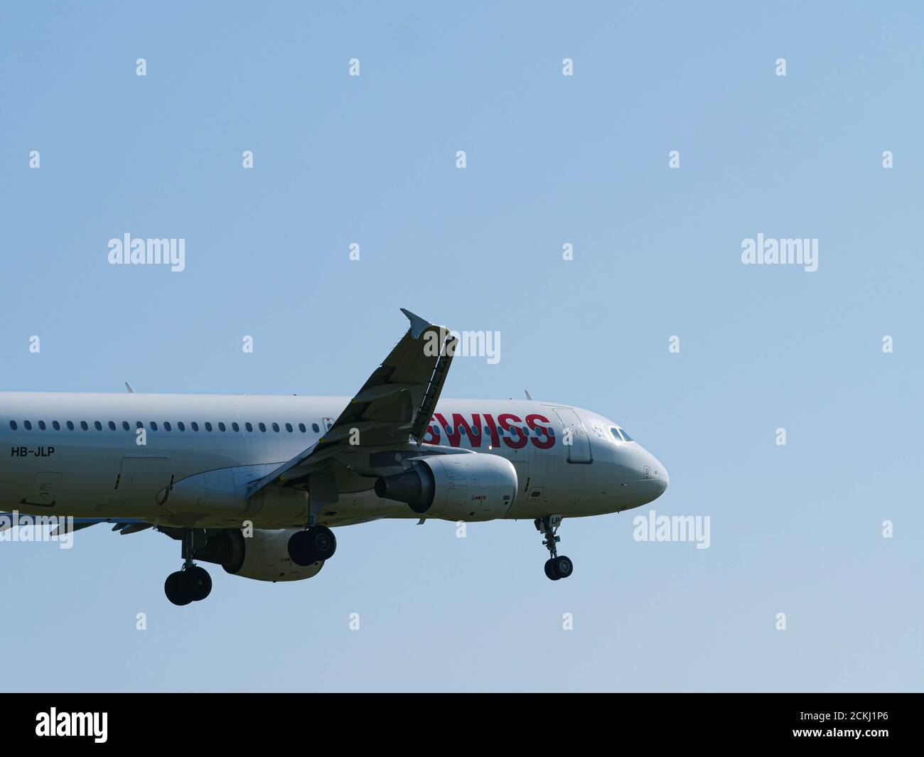 Swiss A320 Landing at ZRH Stock Photo - Alamy