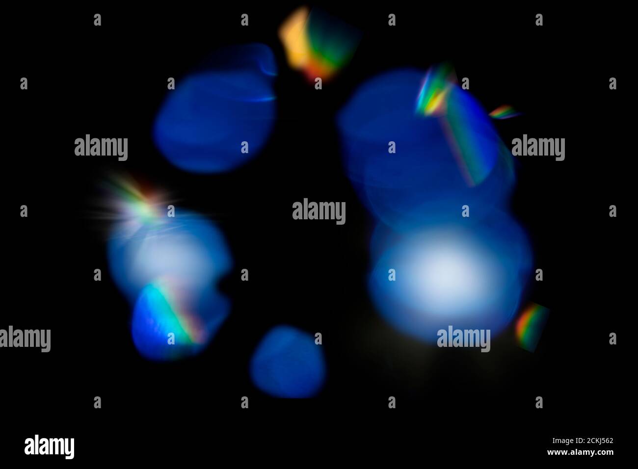 Lens flare, Bokeh lights. Reflections from glass, diamond, crystal ...