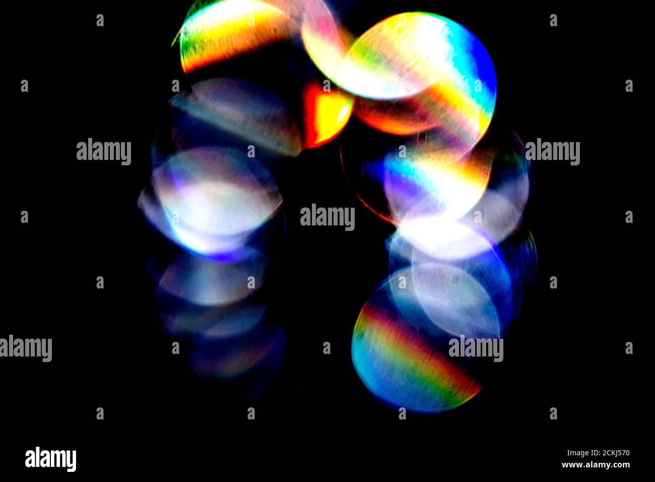 Lens flare, Bokeh lights. Reflections from glass, diamond, crystal ...