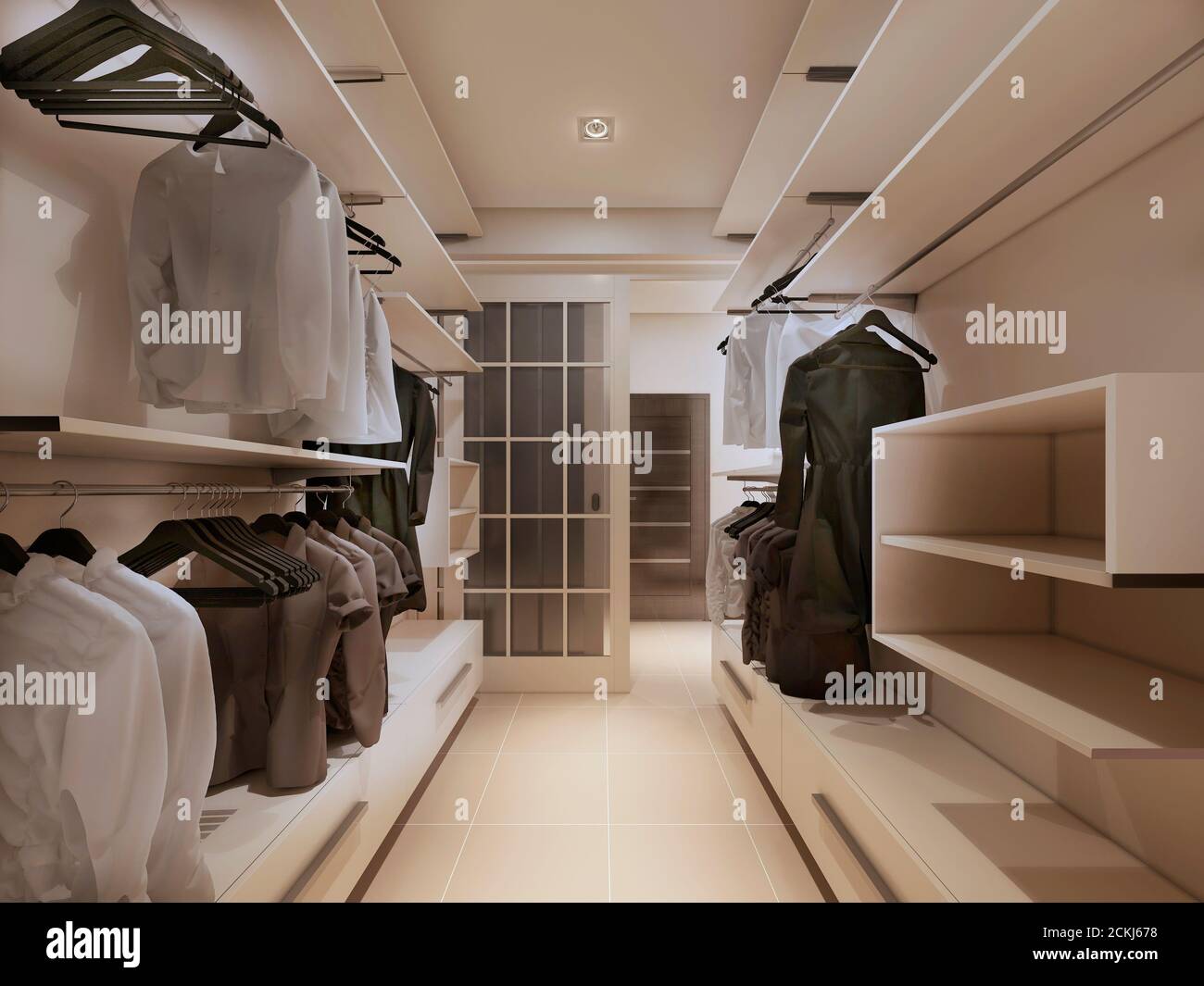 Luxury wardrobe in modern style. 3d render Stock Photo - Alamy
