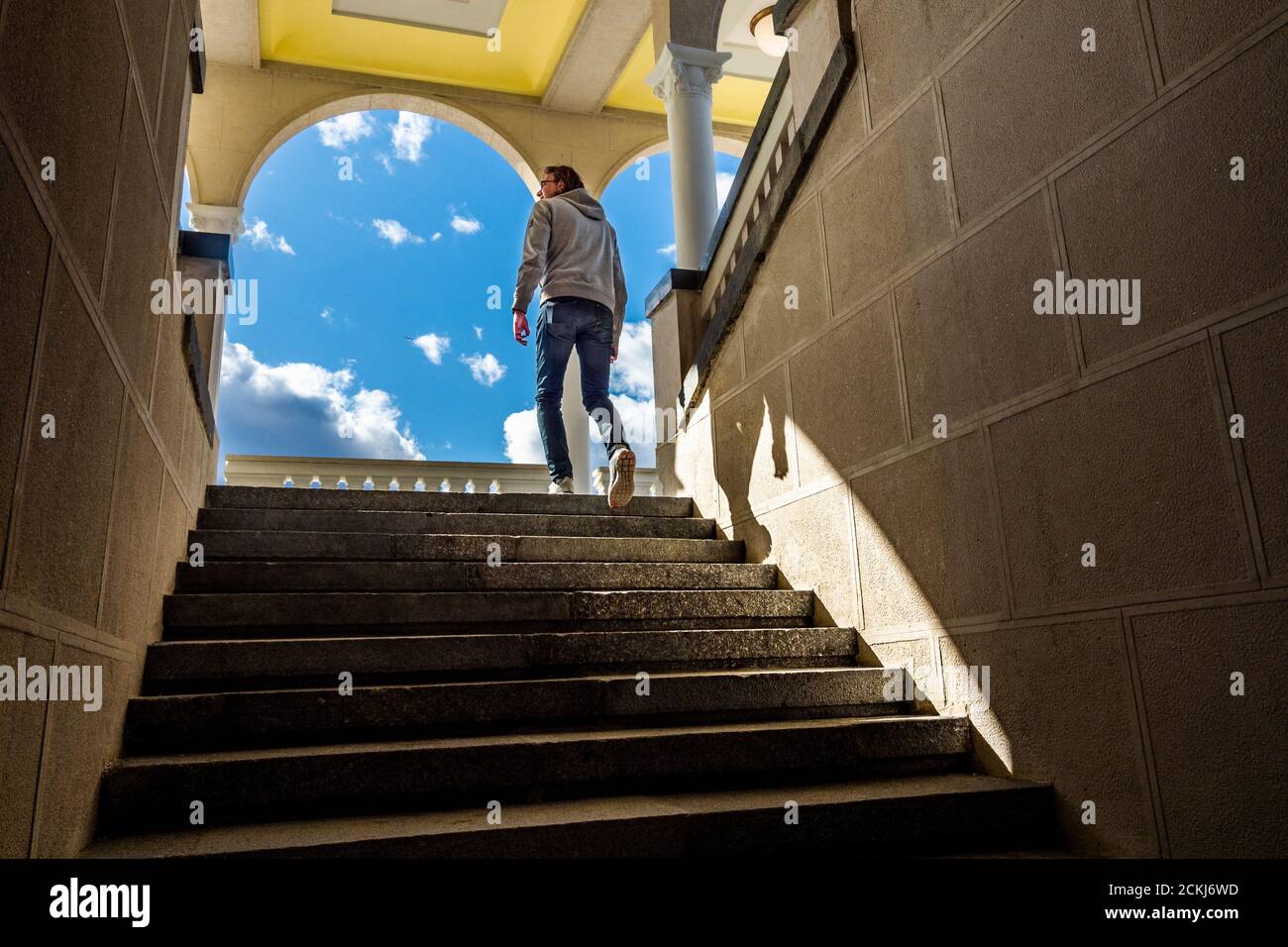 Russia, Moscow. A view of Moscow's North River Terminal opened after ...