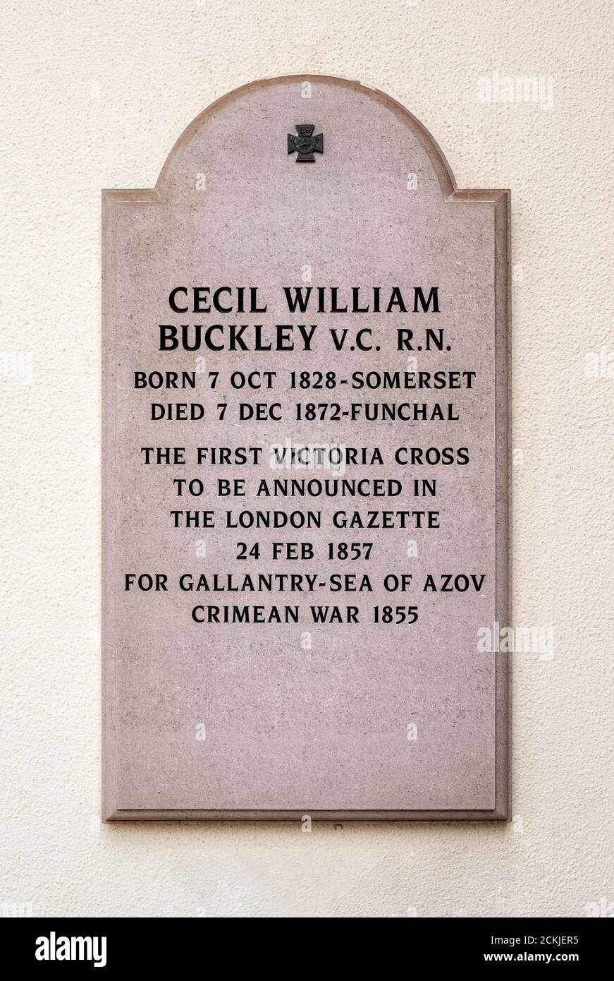 Memorial plaque for Cecil William Buckley V.C. R.N. - The first ...