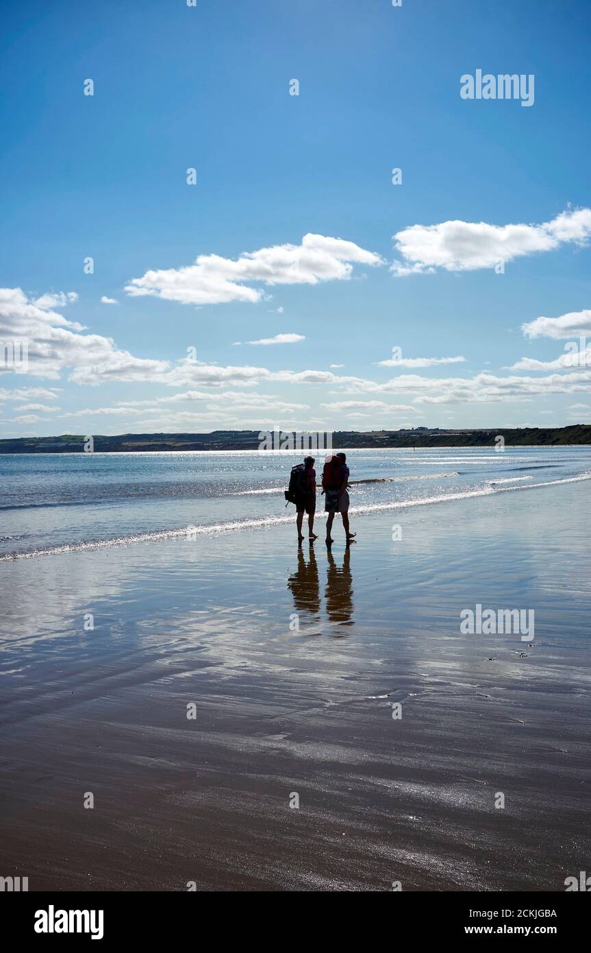 The beach at Filey Cobble Landing, North Yorkshire east coast, northern ...