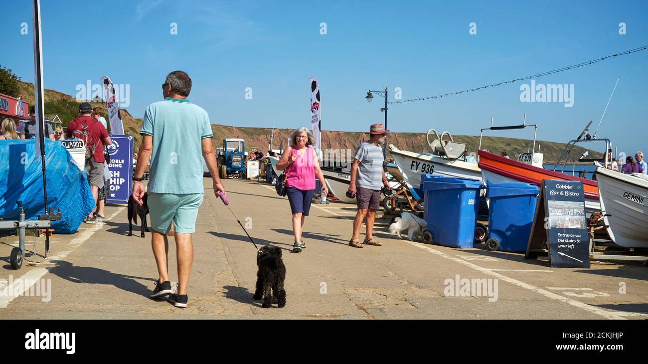 The beach at Filey Cobble Landing, North Yorkshire east coast, northern ...