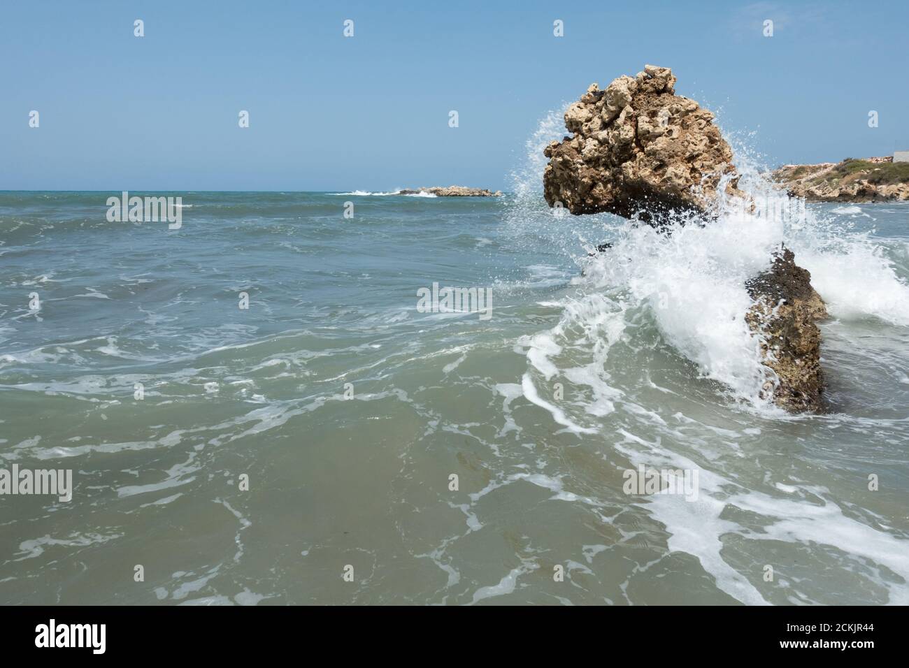 Monster-shaped rok on Petres Beach, Crete, Greek Islands Stock Photo ...