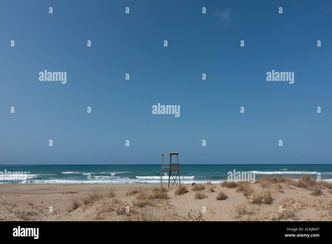 Episkopi Beach on the popular Greek holiday Island of Crete Stock Photo ...