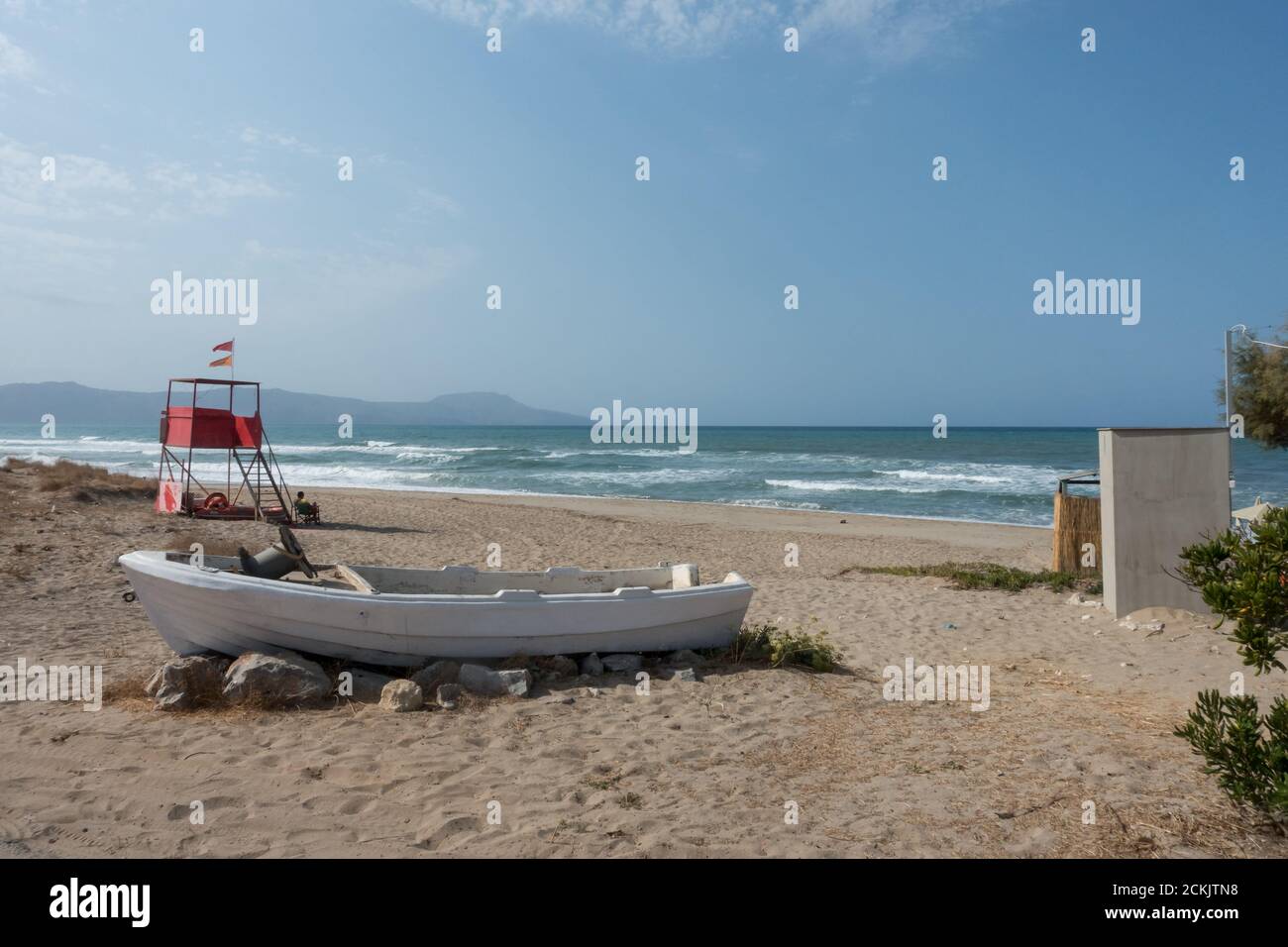 Episkopi Beach on the popular Greek holiday Island of Crete Stock Photo ...