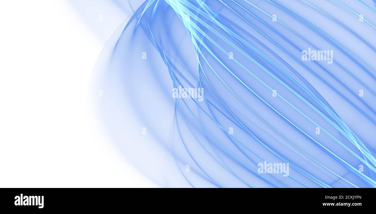 Abstract background - dynamic white-blue lines composition - 2D ...