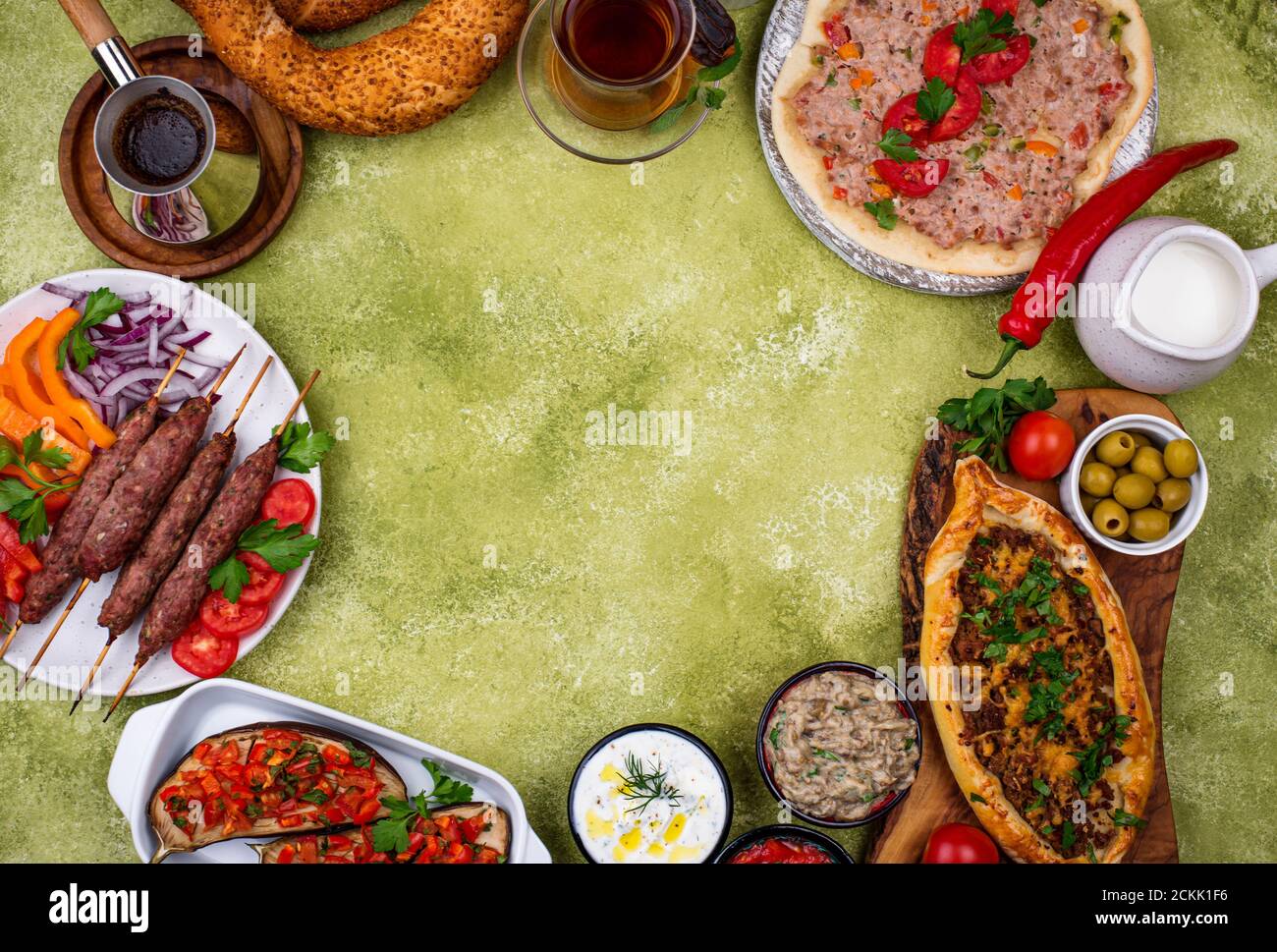 Traditional Turkish or Middle eastern dishes Stock Photo - Alamy