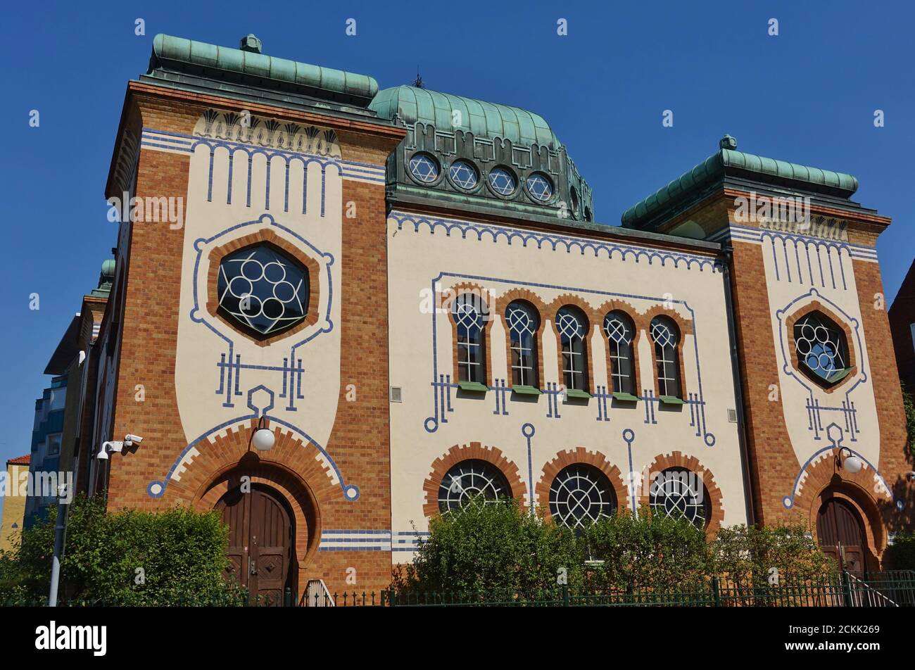 MALMO, SWEDEN -16 AUG 2020- View of the landmark Malmo Synagogue (Malmö ...