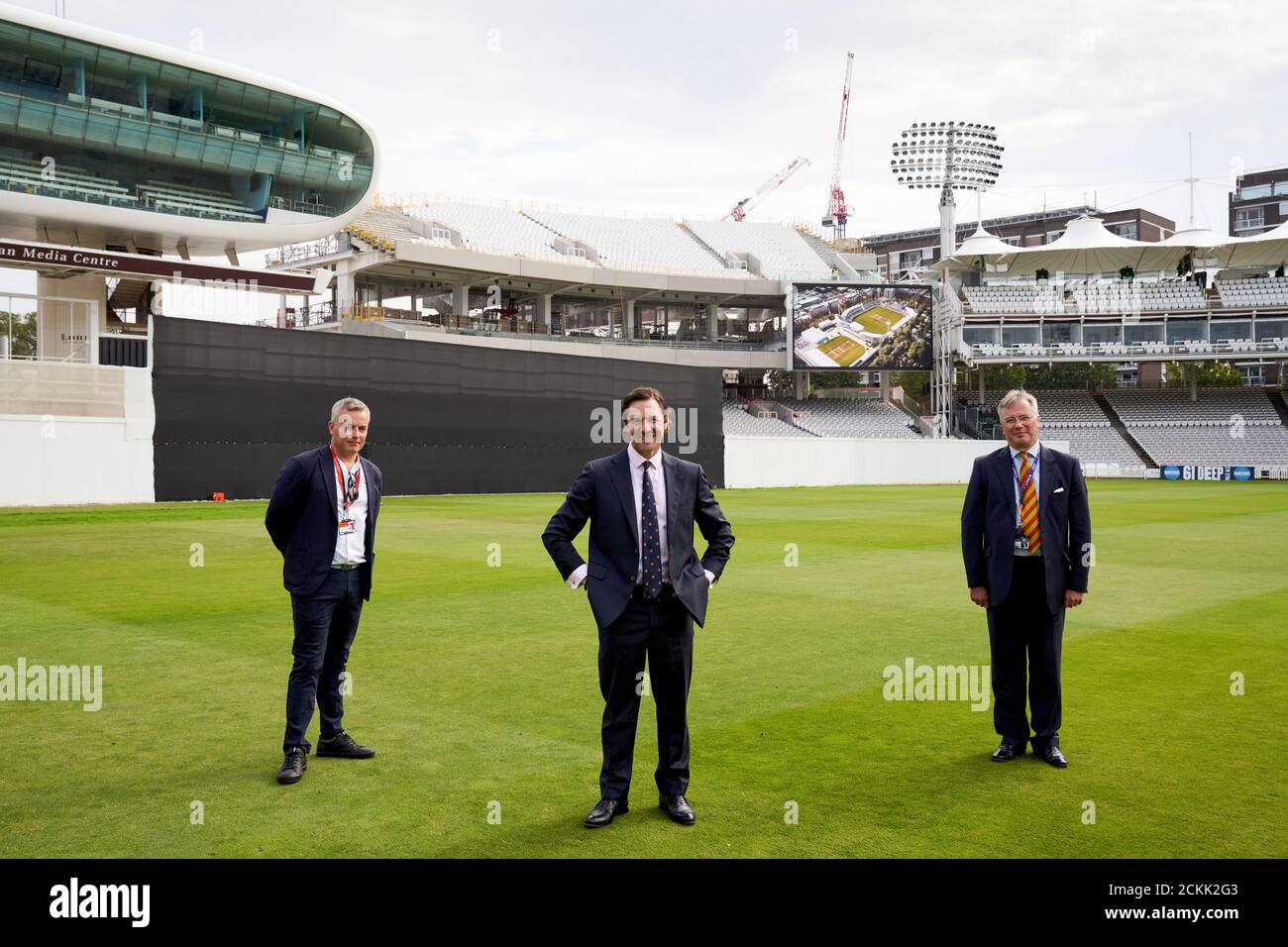 Guy Lavender (centre) Chief executive & Secretary of the MCC, Sam ...